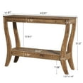 Choco Moon Solid Wood Console Table with Storage, 41.3-Inch Farmhouse ...