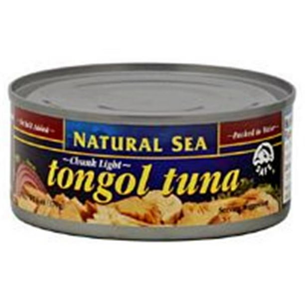 Natural Sea Chunk Light Tongol Tuna No Salt 6 Oz -Pack of 12 - Walmart ...