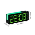 Black Digital Alarm Clock for Bedroom with Green Light | USB Charger ...