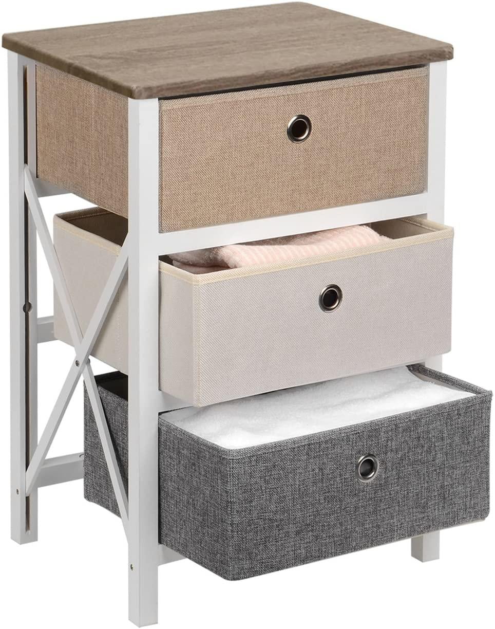 Commode à tiroirs avec tiroirs amovibles, tables de nuit en MDF Commode ...