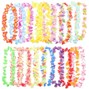 50PC Hawaiian Theme Colorful Leis Summer Beach And Pool Party Leis And ...