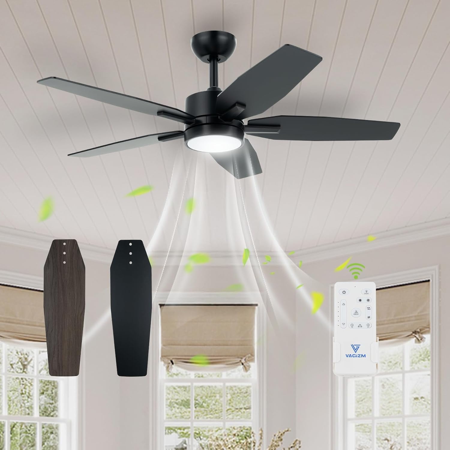 Click here for Vagizm 42 Inch Ceiling Fan With Light - 5 Blades M... prices