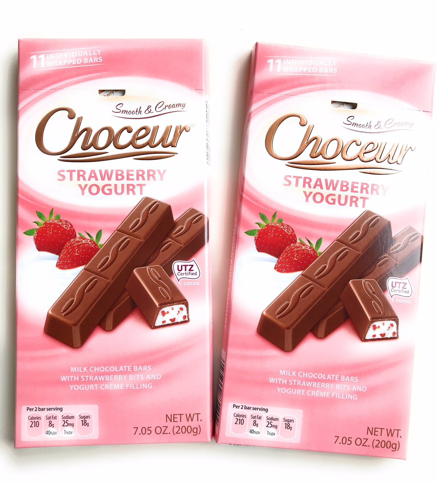 Choceur Milk Chocolate Bars with Strawberry and Yogurt (pack of 2 ...