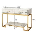 UBesGoo 2-Drawers Console Table Entryway Storage Shelves, Modern Sofa ...