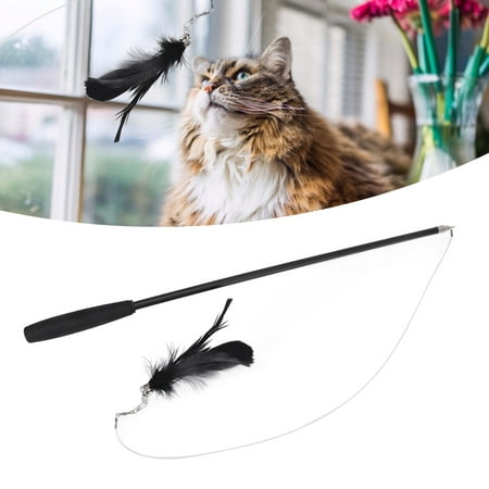 Kozecal Funny Cat Stick Interactive Retractable Cat Wand Toy With ...