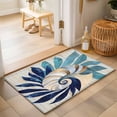 Abstract Ocean Conch Leaves Rectangle Area Rug 2x3ft,Living Room Rug ...