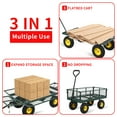 Whizmax 880lbs Steel Garden Cart on Wheels, Versatile Flatbed Carts ...