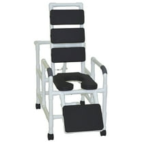 MJM International 196 Reclining Shower Chair with Sliding Footrest ...