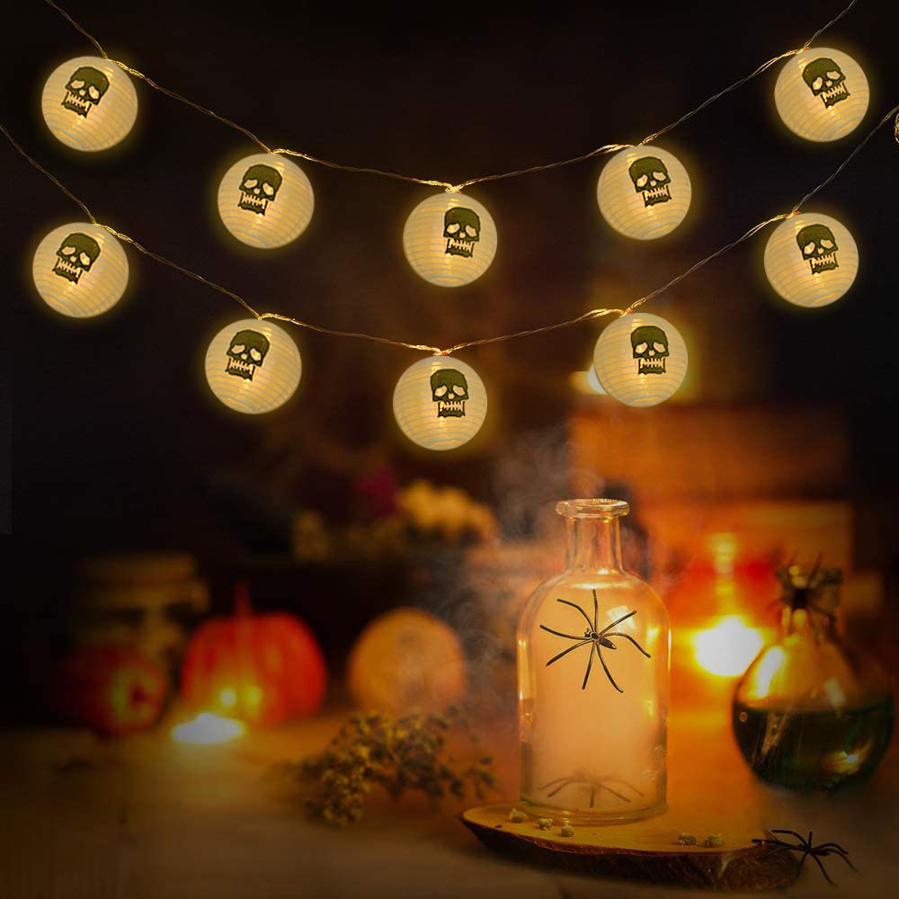 Dofanfy Halloween String Lights Pumpkin Lanterns String Lights Spider ...