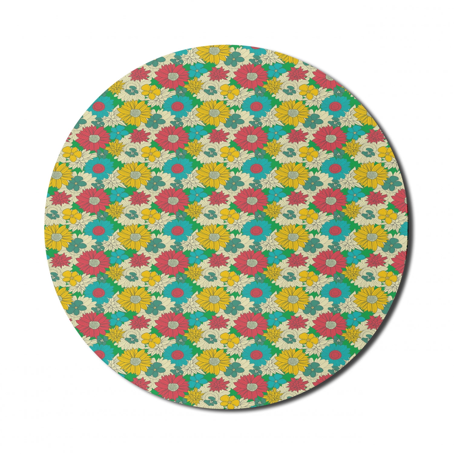 Colorful Mouse Pad for Computers, Various Different Flowers Flourishing ...