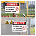 2pcs Aluminium Blank Warning Signs Rectangle White 180x127x0.8mm Hole ...