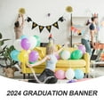 TEHAUX Graduation Decorations Banner Flag Garland Felt Cloth Black 6 ...
