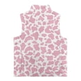 Binienty 2T Girls Vest Jacket Pink Cow Print Comfy Trendy Fuzzy Band ...