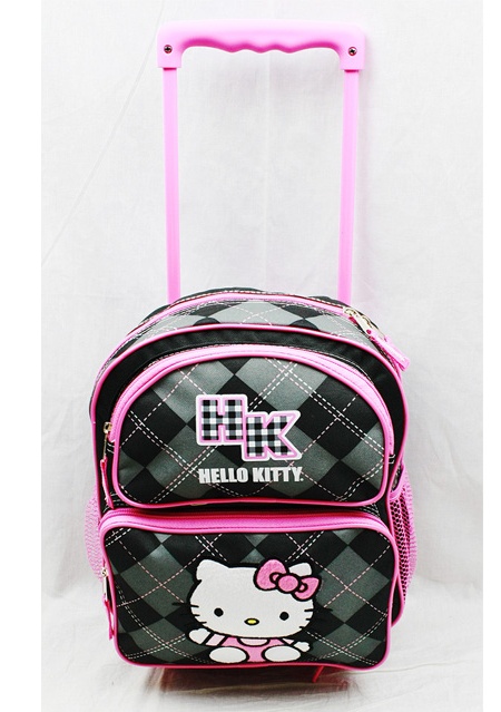 Small Rolling Backpack - - Black Checker New School Bag 82082 - Walmart.com