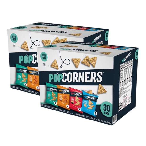 2 Pack | PopCorners Gourmet Popcorn, Variety Pack, 1.0 oz, 30 Count ...