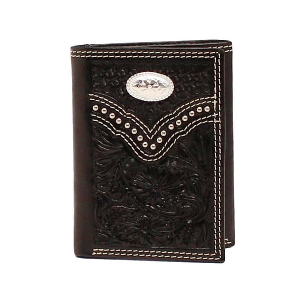 Nocona - Nocona Western Wallet Mens Trifold Embossed Leather ID Window ...