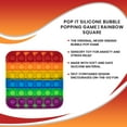 Pop Fidget Toy Silicone Bubble Popping Game | Rainbow Square - Walmart.com