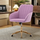 Xukmct Velvet Office Chair Task Chair with Wheels, 360 Degree Swivel ...