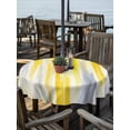 Abstract Grey Round Outdoor Tablecloth with Umbrella Hole Yellow ...