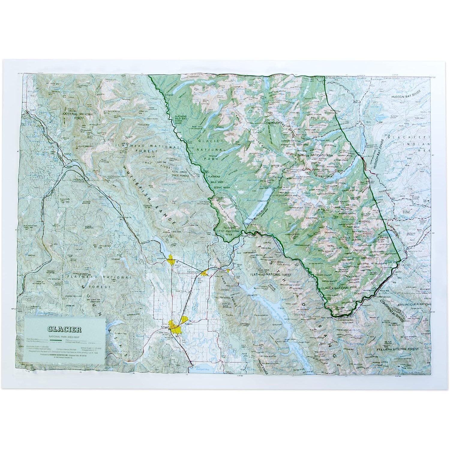 Bilot 3D Glacier Park 416 Map | A Raised Relief Map - You Can Feel the ...