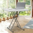 iTopRoad Multipurpose HDPE Folding Table, Height-Adjustable, Easy-to ...