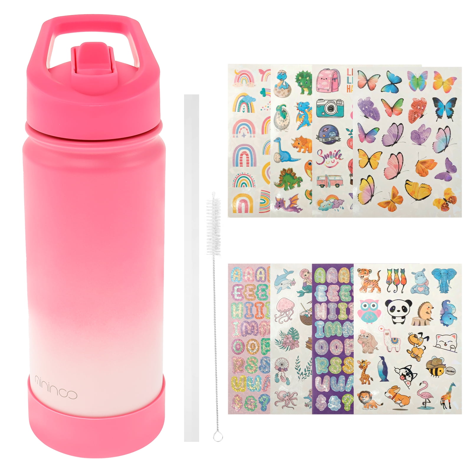 Click here for Grusce Kids Water Bottle With Straw Lid 500ml Insu... prices