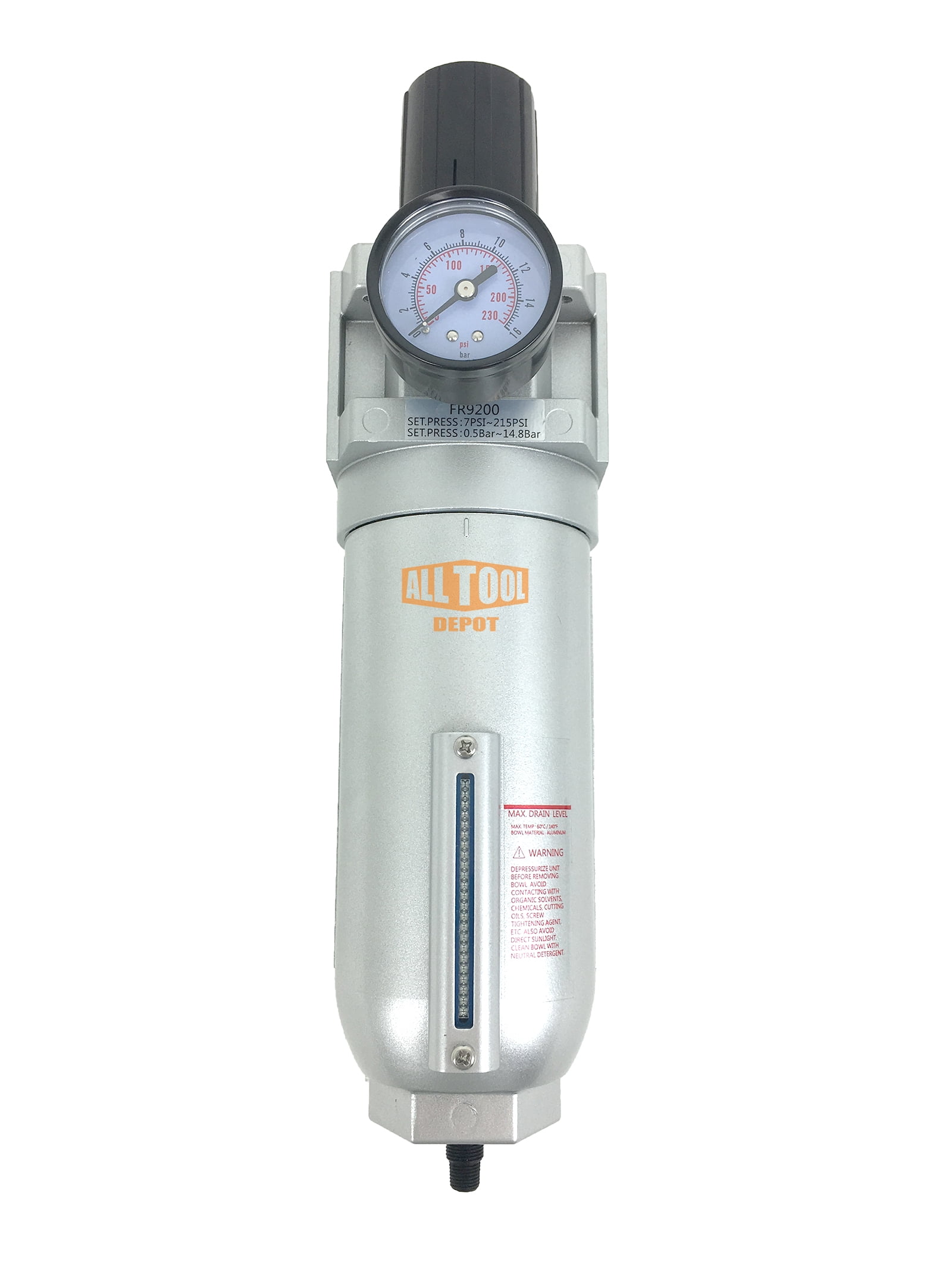 1" NPT SUPER DUTY Compressed Air In Line Filter Regulator Combo ...