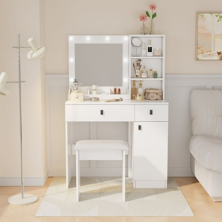 White light up vanity store