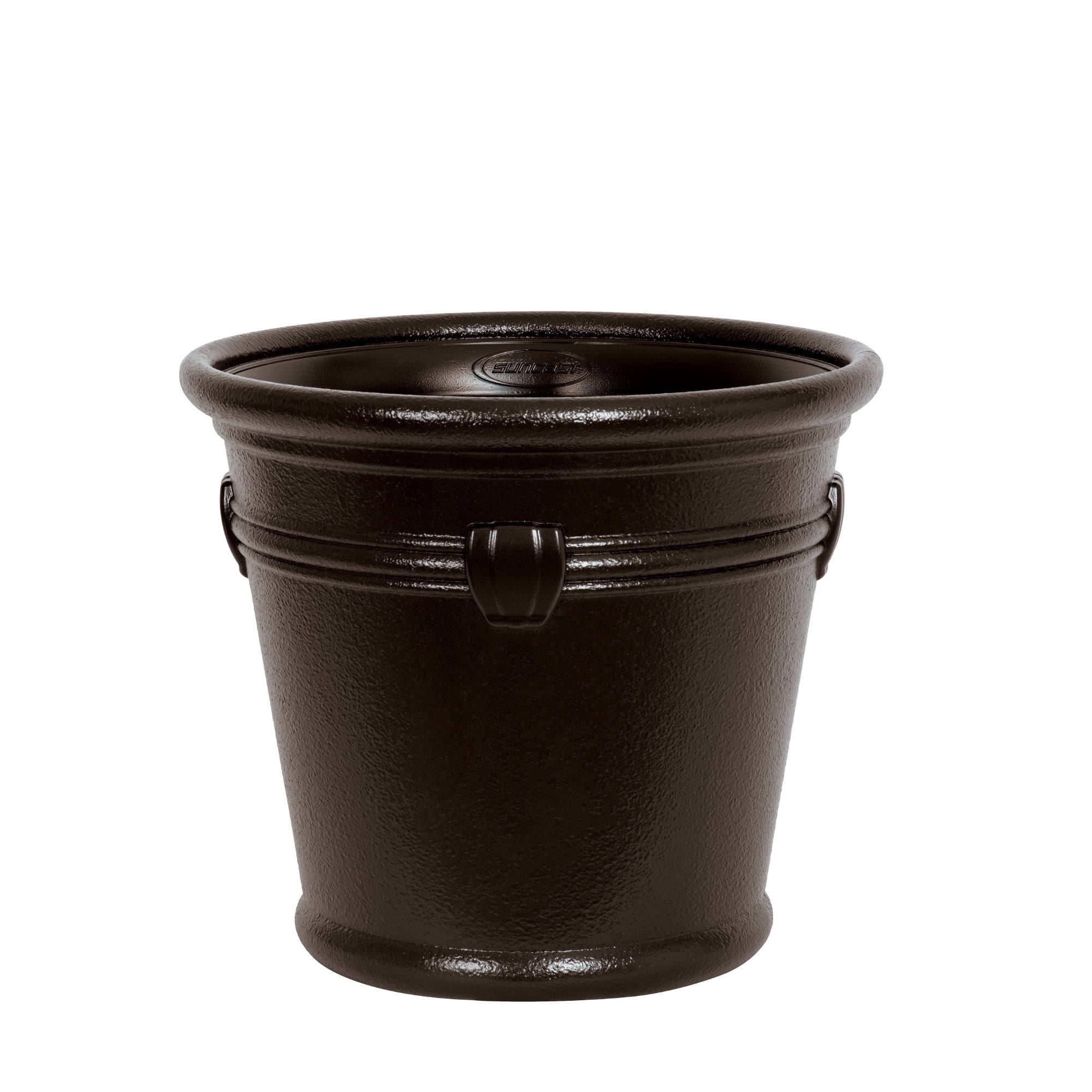 Suncast 18" Waterton Resin Terracotta Flower Planter Pot, Java Brown ...
