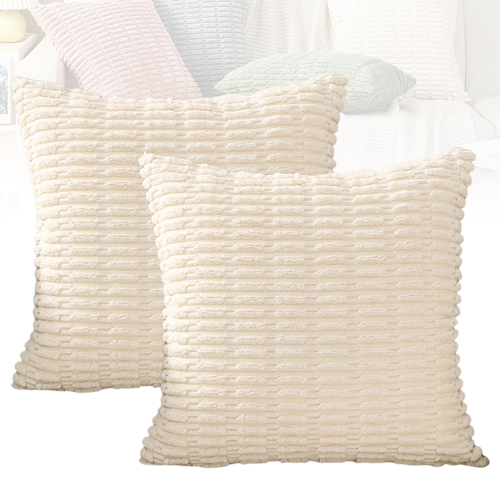 Kizocay 2Packs Corduroy Throw Pillow Covers,Decorative Inch Soft Boho ...