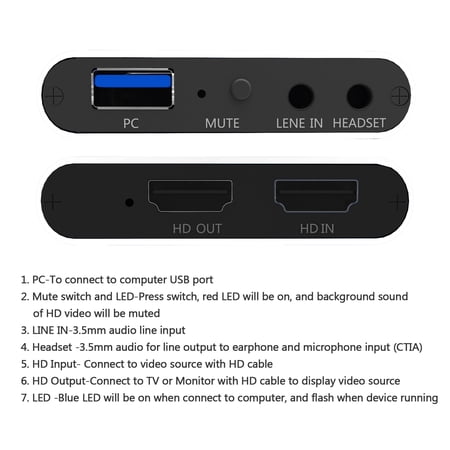 ezcap311P USB 3.0 Video Audio Capture Card UHD 4K Video Capture Box ...