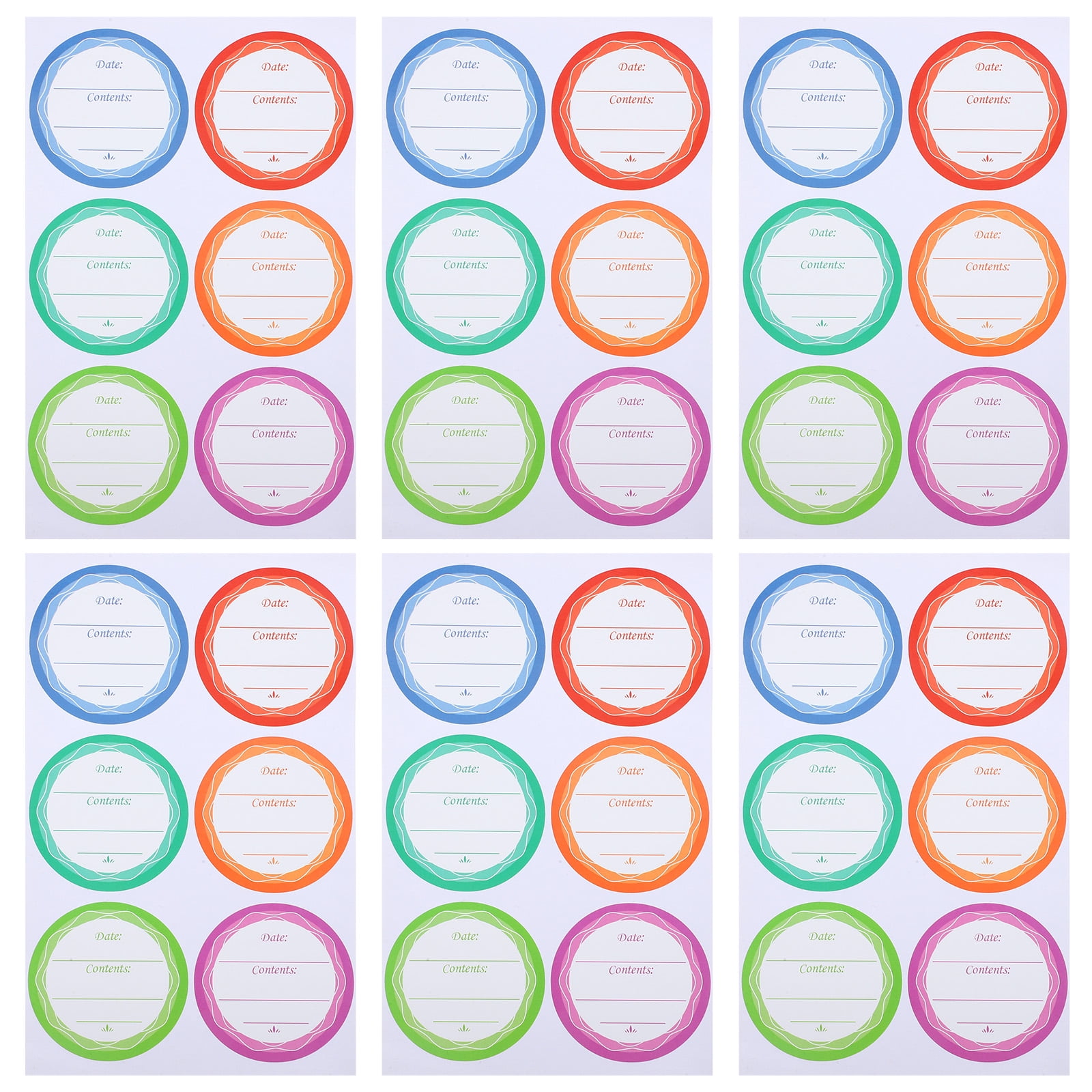 Oulii 10 Sheets Of Canning Labels For Mason Jars Writable Mason Jar Labels Waterproof Removable Labels Self-Adhesive Bottle Labels Jar Name Stickers L