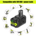 2Pack 6.5Ah 18V Lithium Battery Replacement for Ryobi 18V 4.0Ah Battery ...