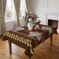 Boho Traditional Tribal Texture Table Cloth 52x70in, Waterproof ...