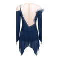 Aislor Women's Rhinestones Ice Figure Skating Dress Ruffled Tulle Skirt ...