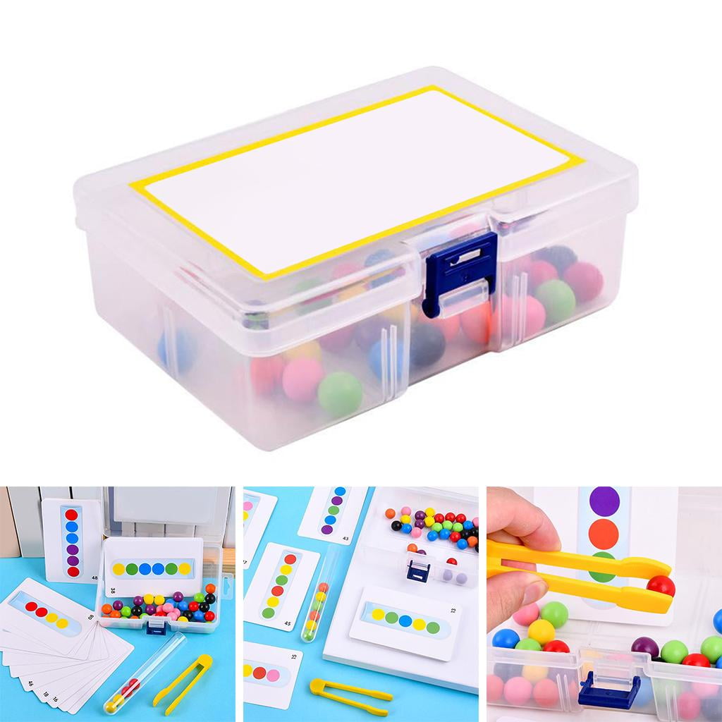 Colorful Counting Beads with Tube & Clamp - 40 Bead - Sort, Count ...