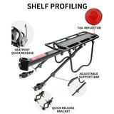 BUCKLOS Adjustable Aluminum Rear Bike Rack - Quick Release, Reflective ...