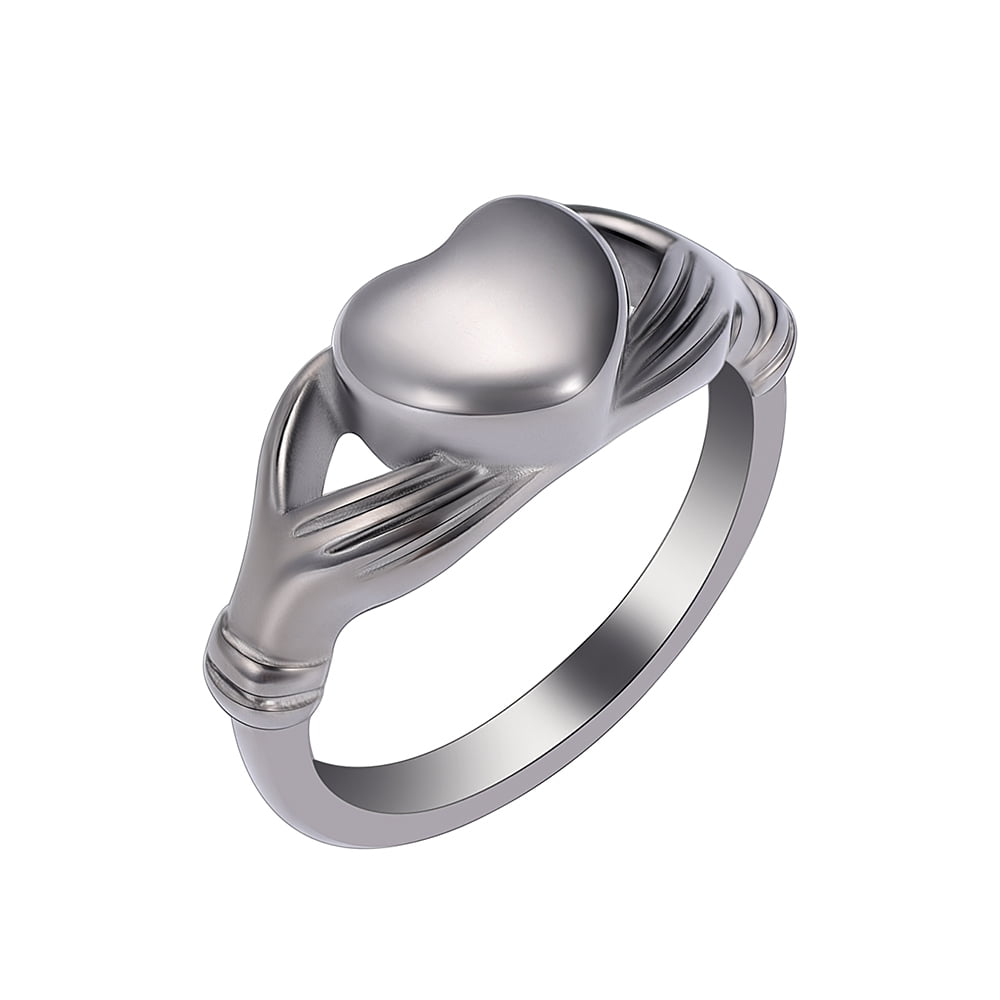 Love Heart Cremation Pendant Small Urns For Ashes Keepsake Urn Rings ...