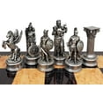 Greek Mythology Olympus Gods Chess Set Pewter Bronze Finish Walnut ...