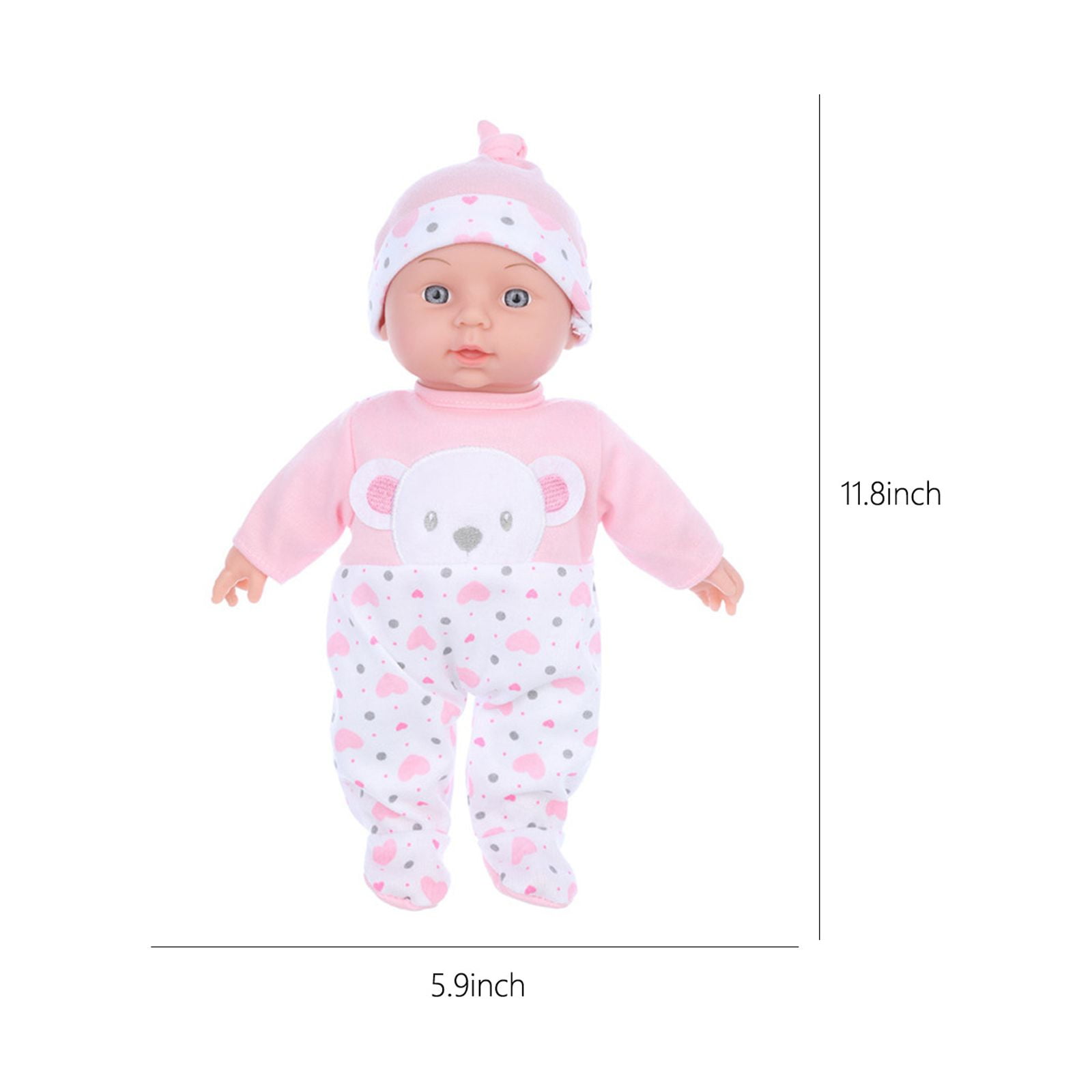 Unbranded Cute Baby Girl Clothes 12 Inch Cute Soft Baby Dolls Vinyl Cotton Baby Dolls With Clothes Set Realistic Doll Look Real Gift For Girl Water
