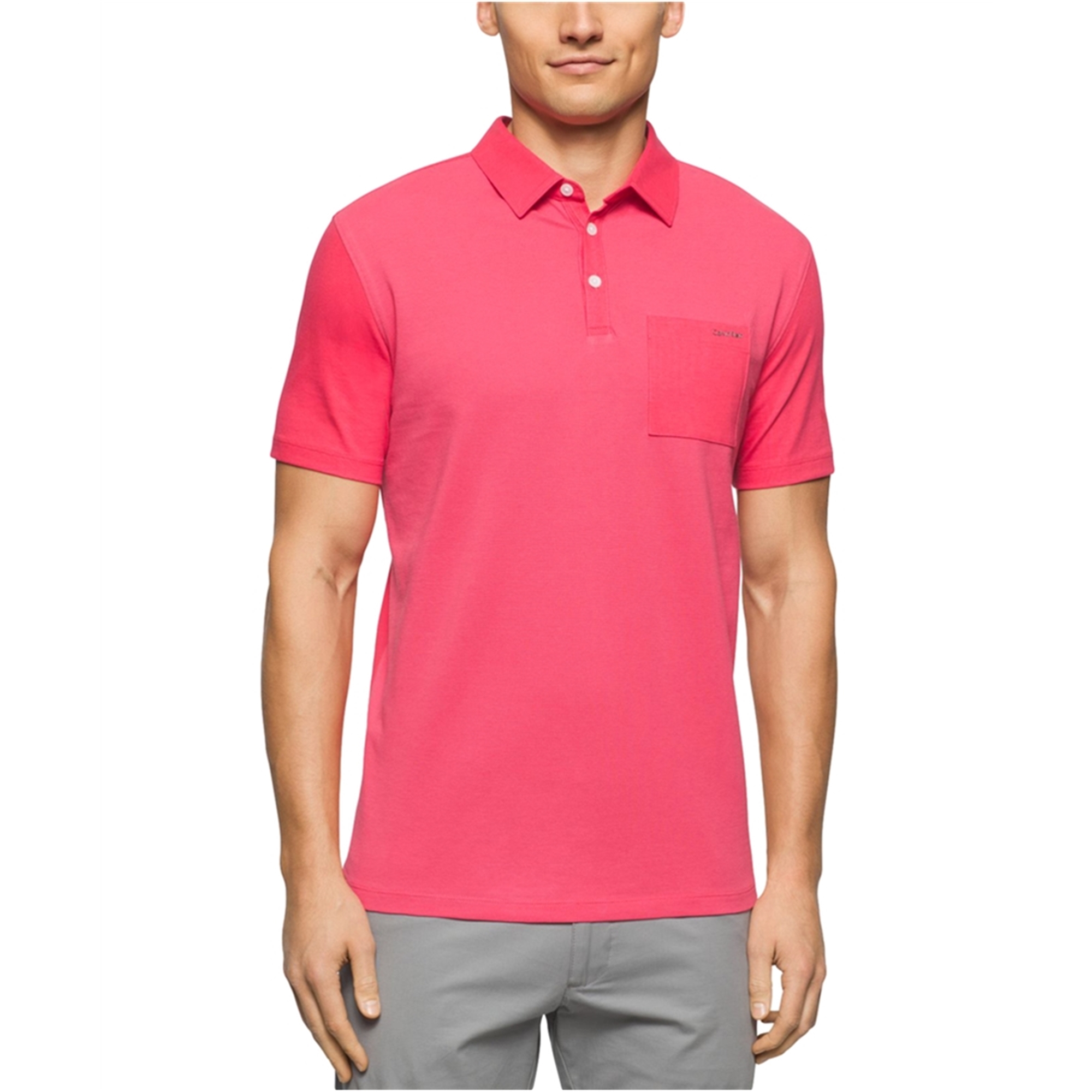 Polo de Rugby refinado Calvin Klein de algodón líquido para Hombre Rojo ...
