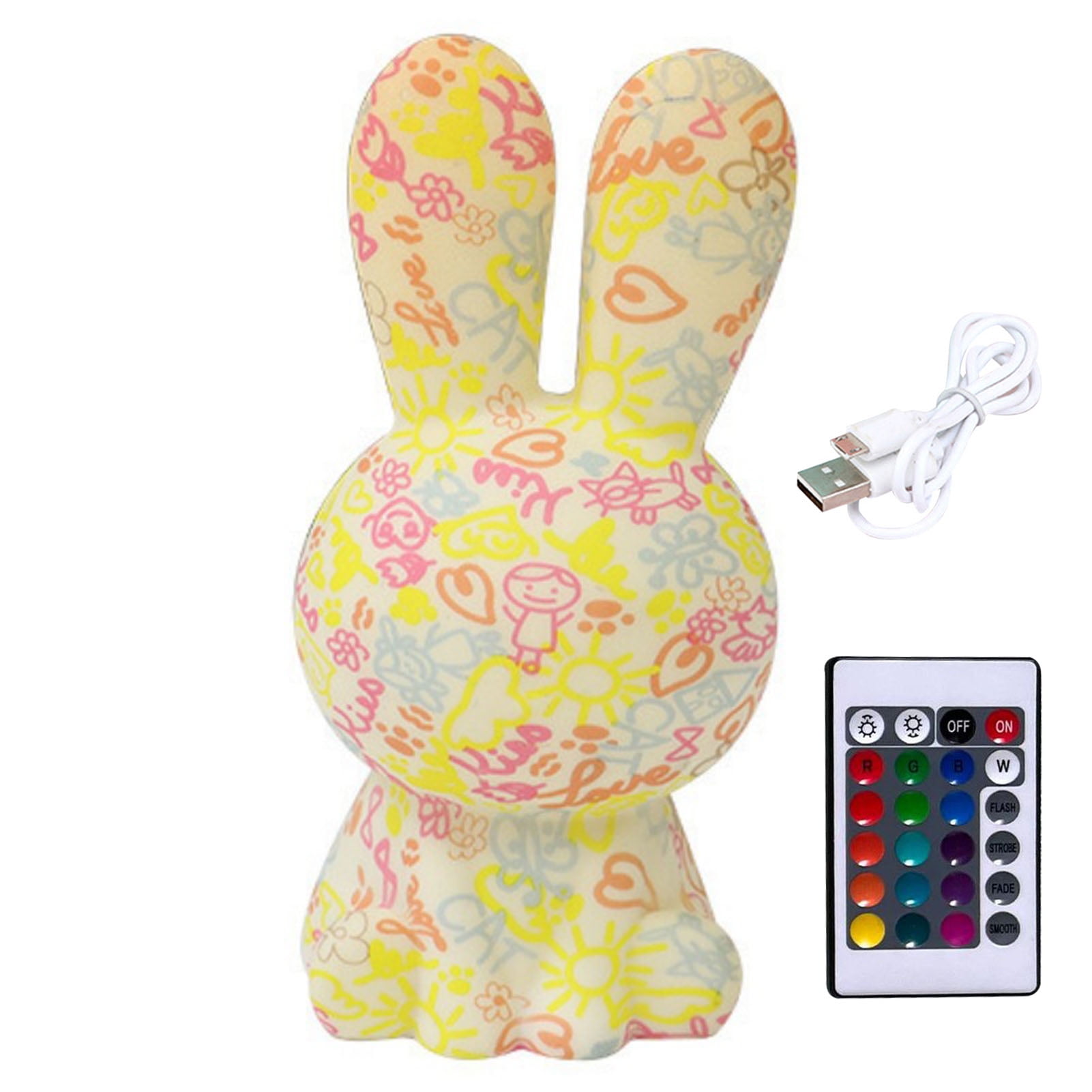 Lomubue LED Rabbit Light Creative Shape Adorable Appearance Lighting ...