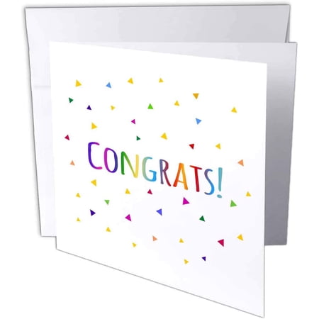 Greeting s, Colorful Rainbow Congratulations Text, 6 x 6 Inches ...