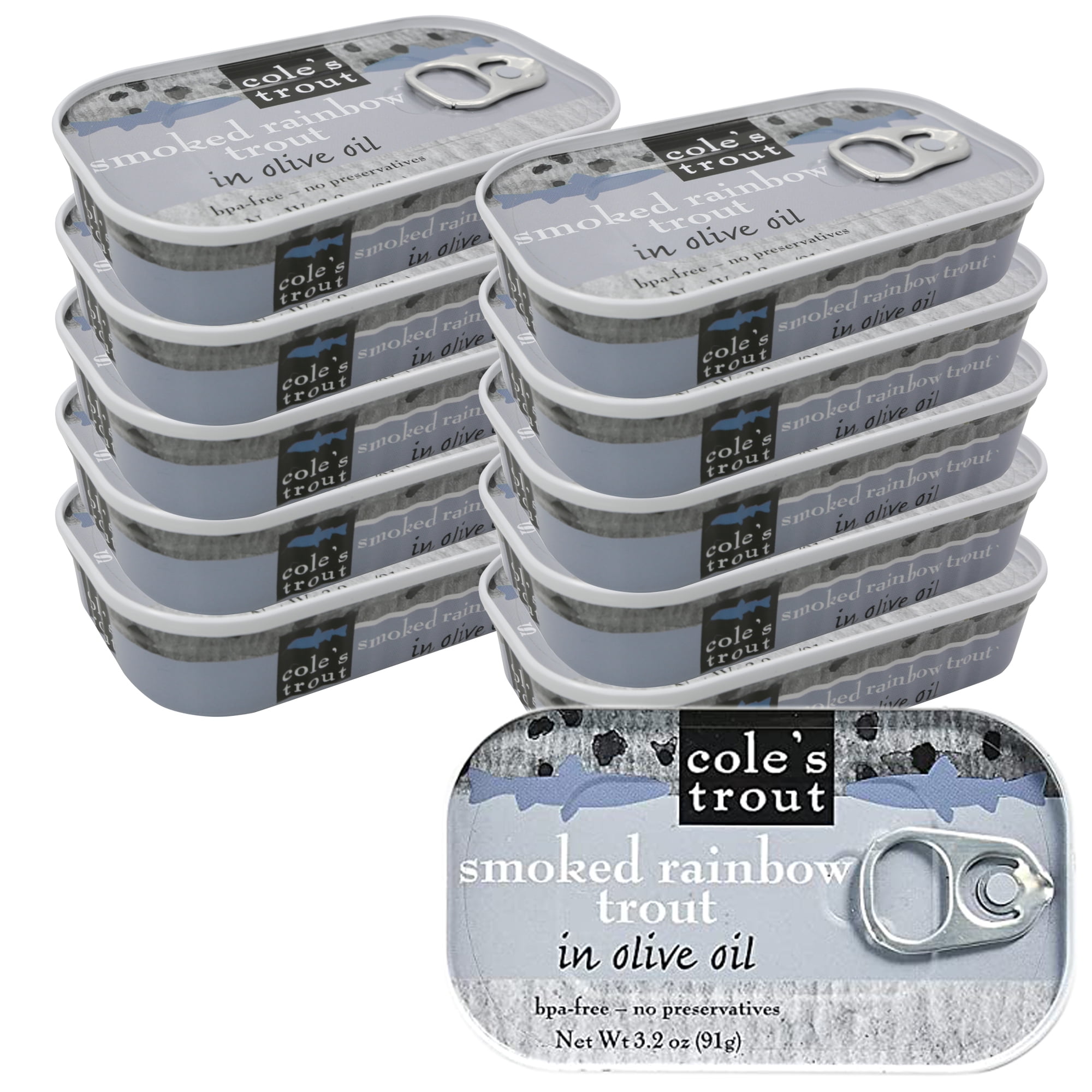 Coles Smoked Rainbow Trout in Olive Oil 10 Pack - Fish Fillet, High ...