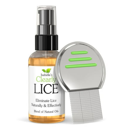 Clearly LICE - Natural Head Lice Removal Oil + Metal Nit Comb (60ml ...