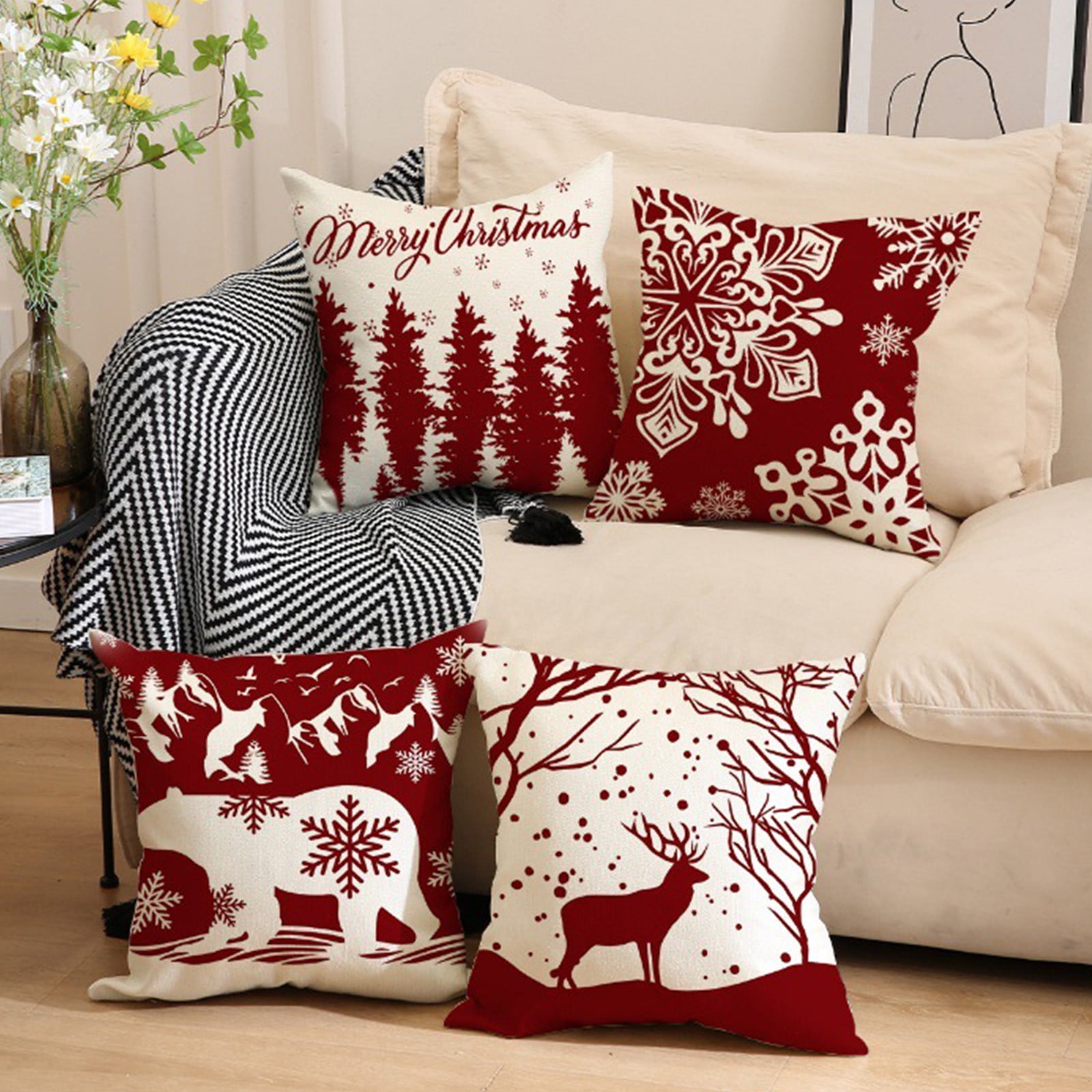 Click here for Wzzjkit Christmas Pillow Covers Decoration  18x18i... prices