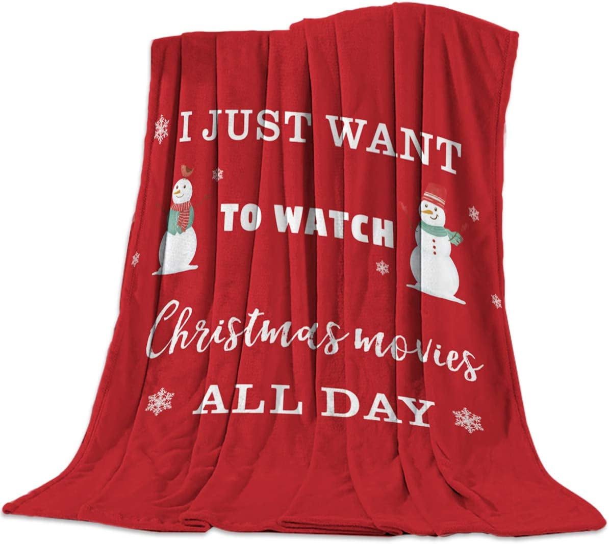 SPXUBZ I Just Want to Watch Christmas Movie All Day Throw Blankets ...