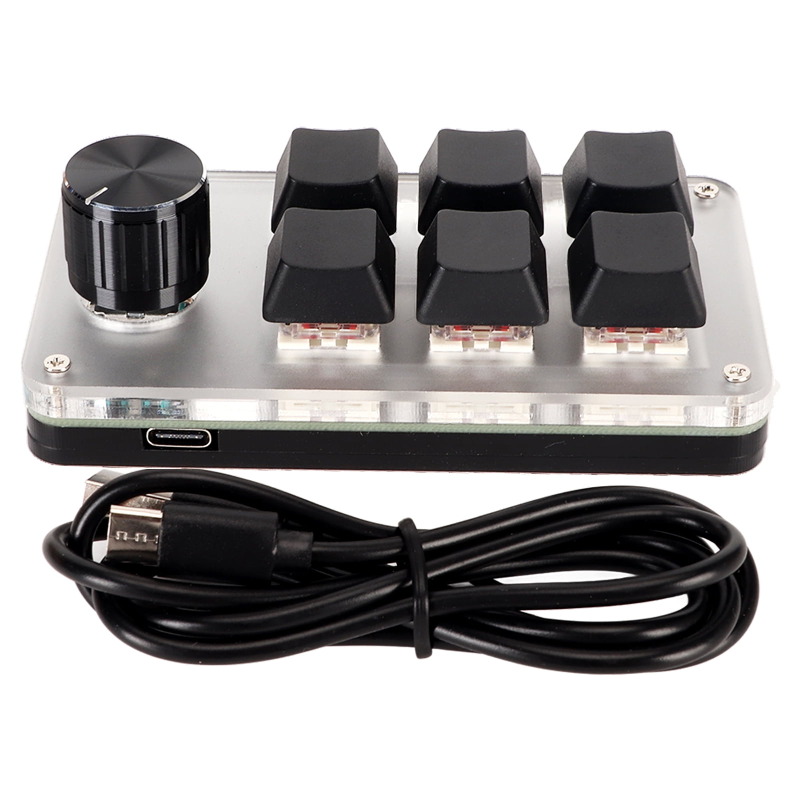 Teclado Macro con Interruptor Rojo Plug and Play, Perillas Ergonómicas ...