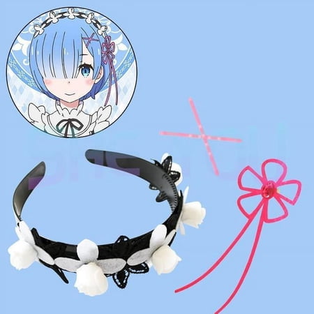 Anime Re Life in a different world from zero Ram Rem Headband Hairpin ...