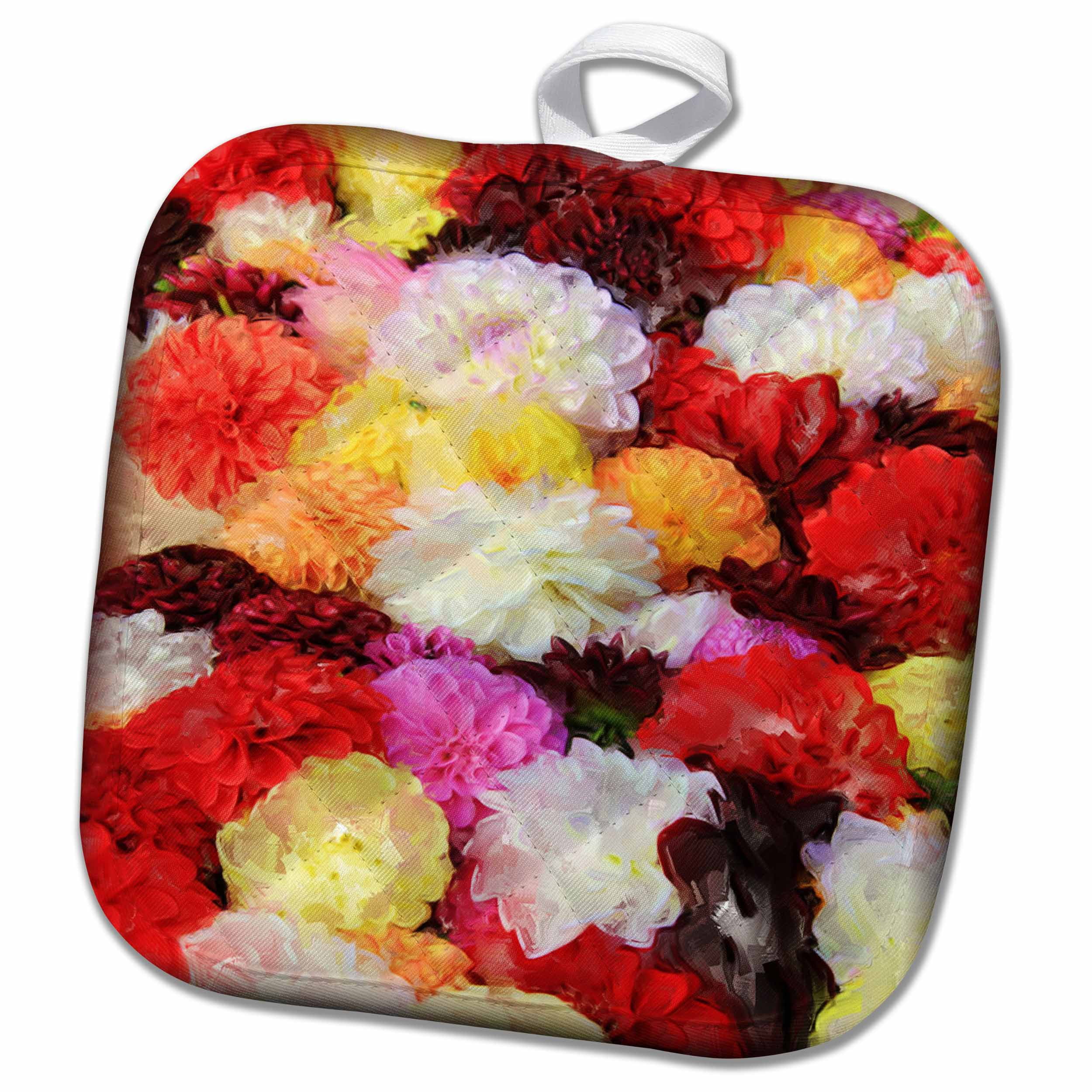 3dRose Colors of Dahlias - Pot Holder, 8 by 8-inch - Walmart.com